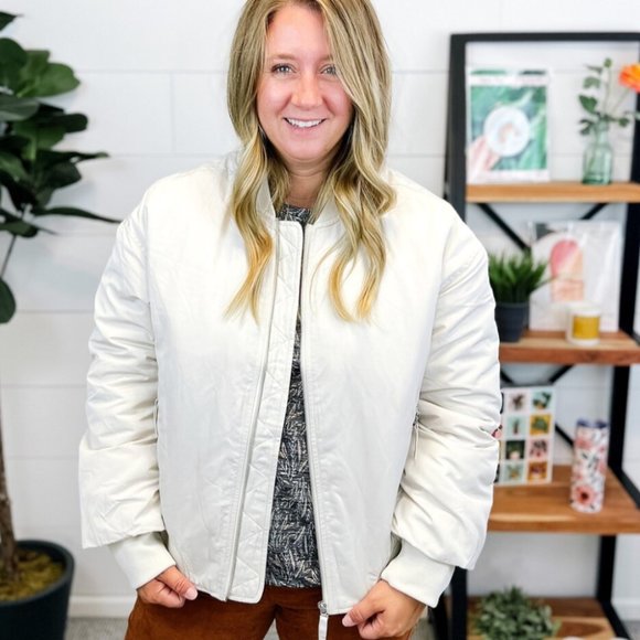 Sanctuary | Jackets & Coats | Nwt Sanctuary New With Tags Cream Bomber ...